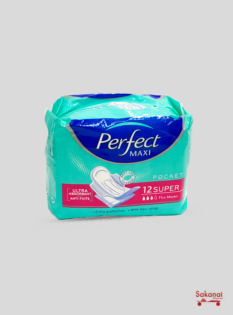 SERVIETTE HYGIENIQUE PERFECT MAXI ULTRA ABSORBANT 12 SUPER