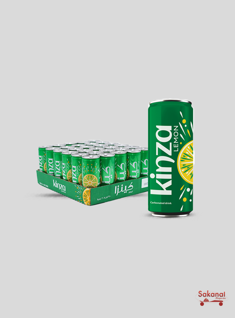 25*250ML KINZA CAN LEMON SODA DRINK