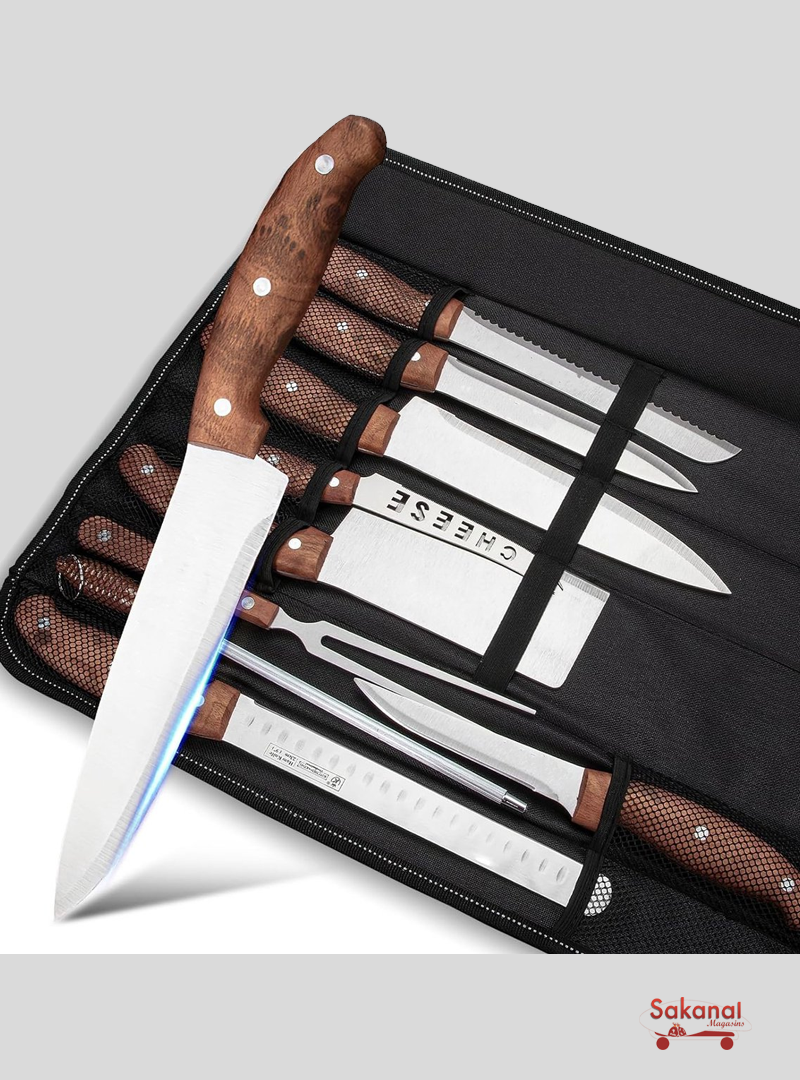 ENSEMBLE COUTEAU KINFE SET 10PCS - Supermarché en ligne|Sakanal mag...